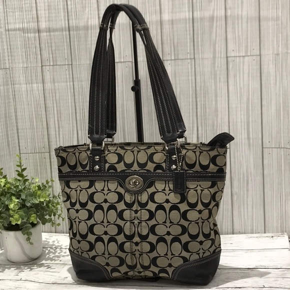 Coach | Bags | Coach Vintage Monogram Tote Shoulder Bag | Poshmark